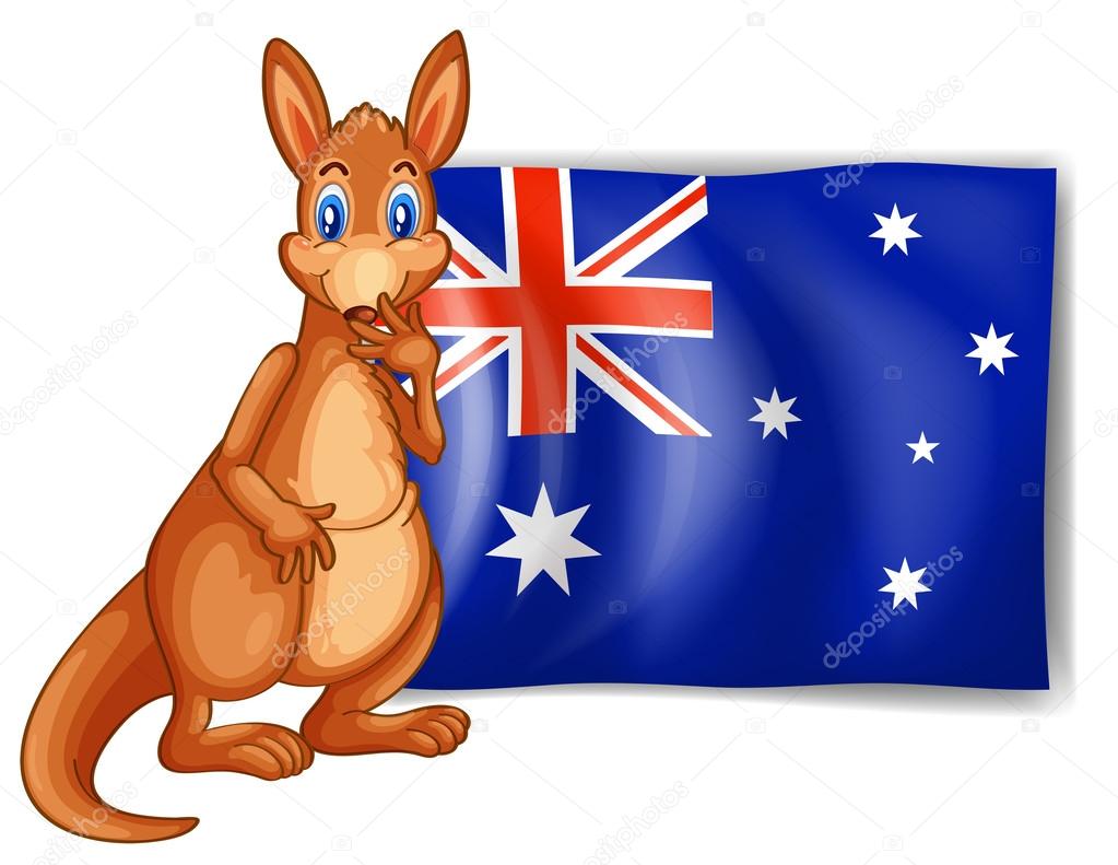 Aussie Boxing Kangaroo Clipart
