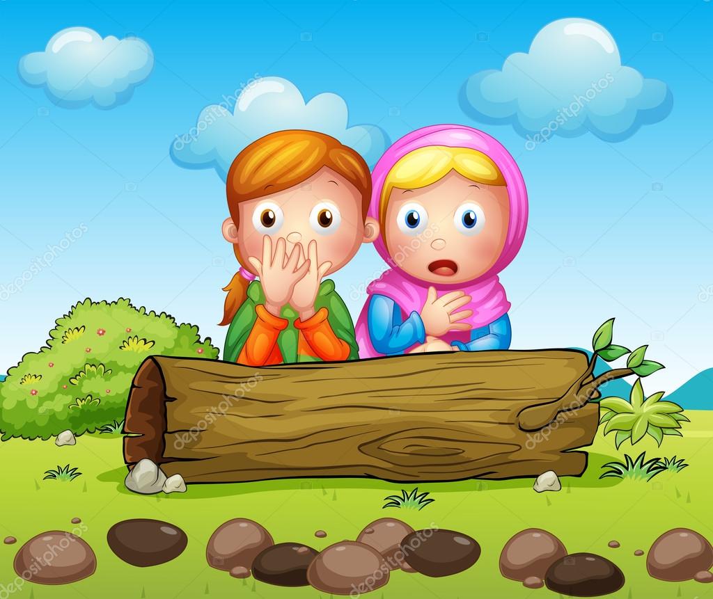 Hiding Scared Clipart