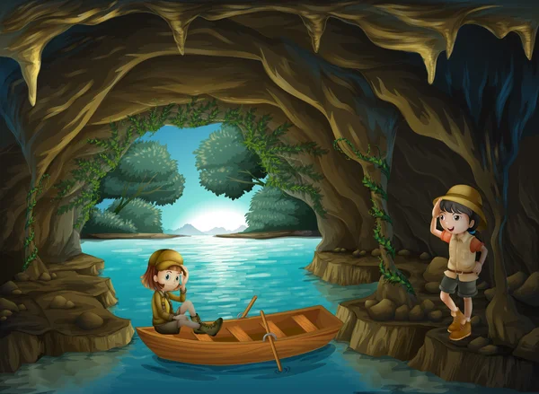 Cave Girl Clipart Coloring
