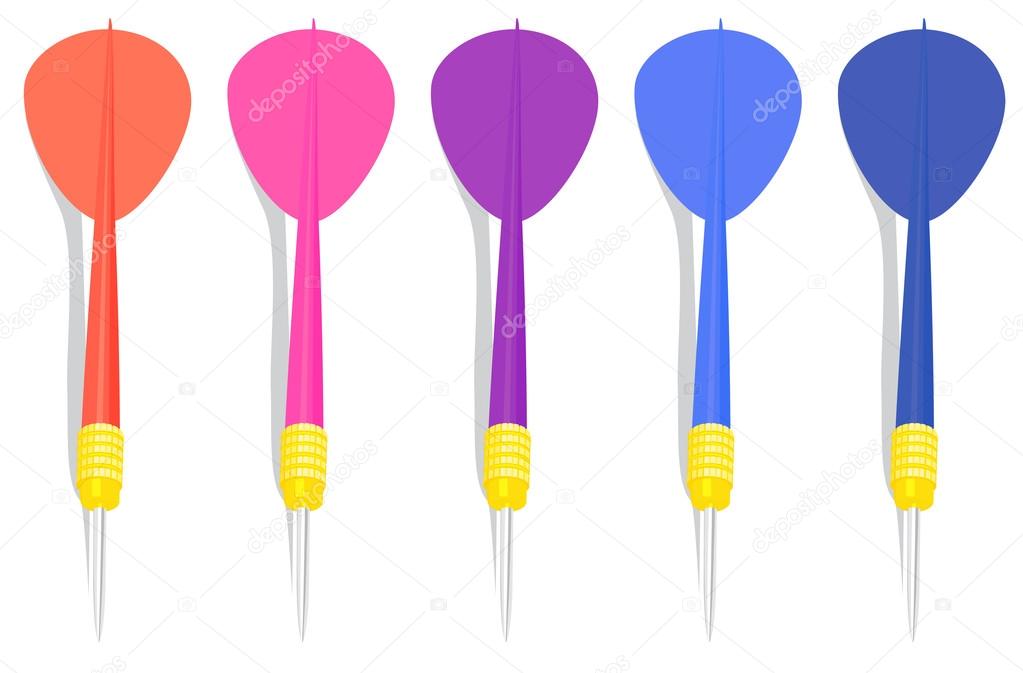 Five colorful darts Stock Vector Image by ©interactimages #23028726