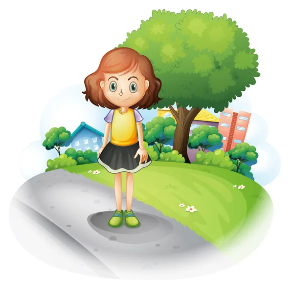 Clipart: go home | A girl going home from school — Stock Vector ...