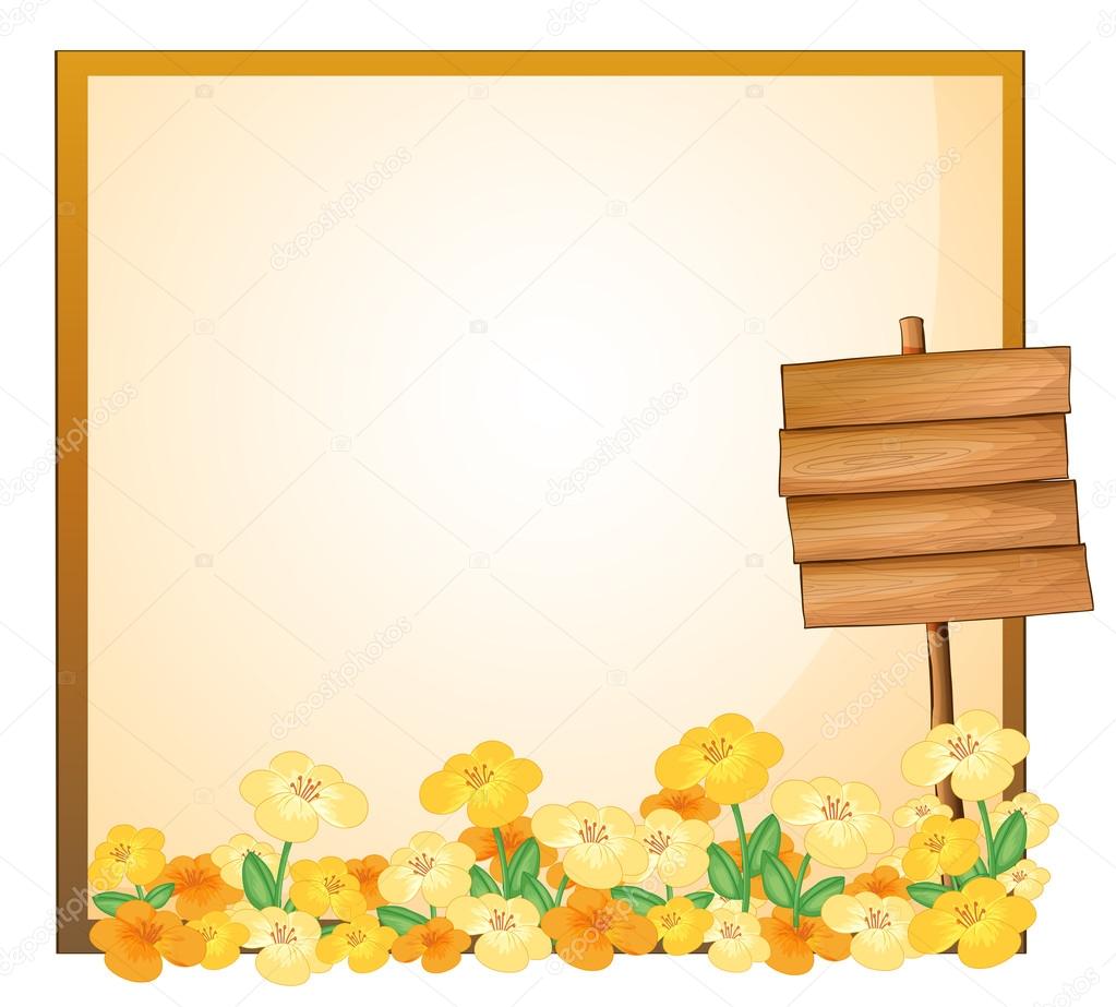 An empty template with a wooden signage Stock Vector by ©interactimages ...