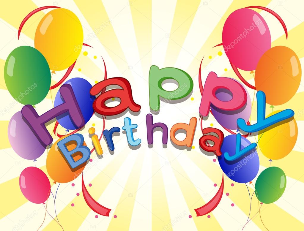 Un saludo feliz cumplea os con globos y confeti 2024