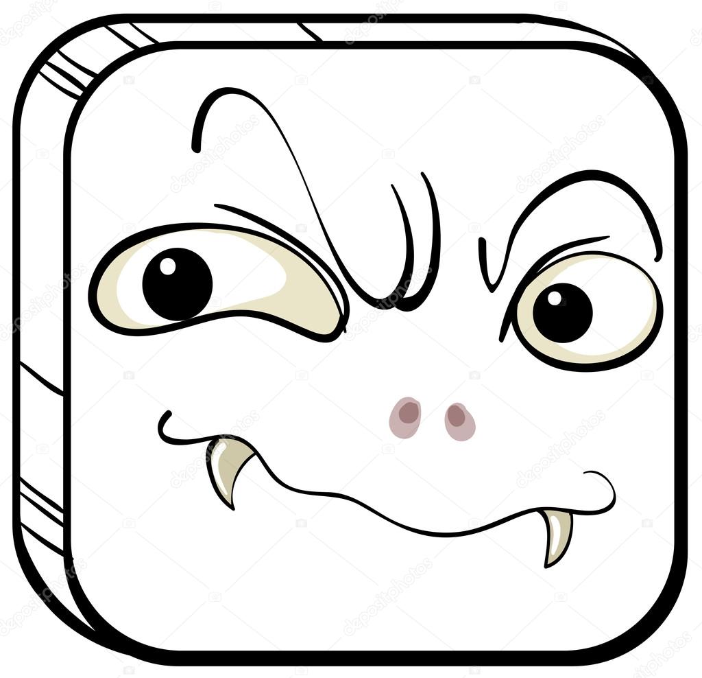 A square with a scary face Stock Vector Image by ©interactimages #24586985
