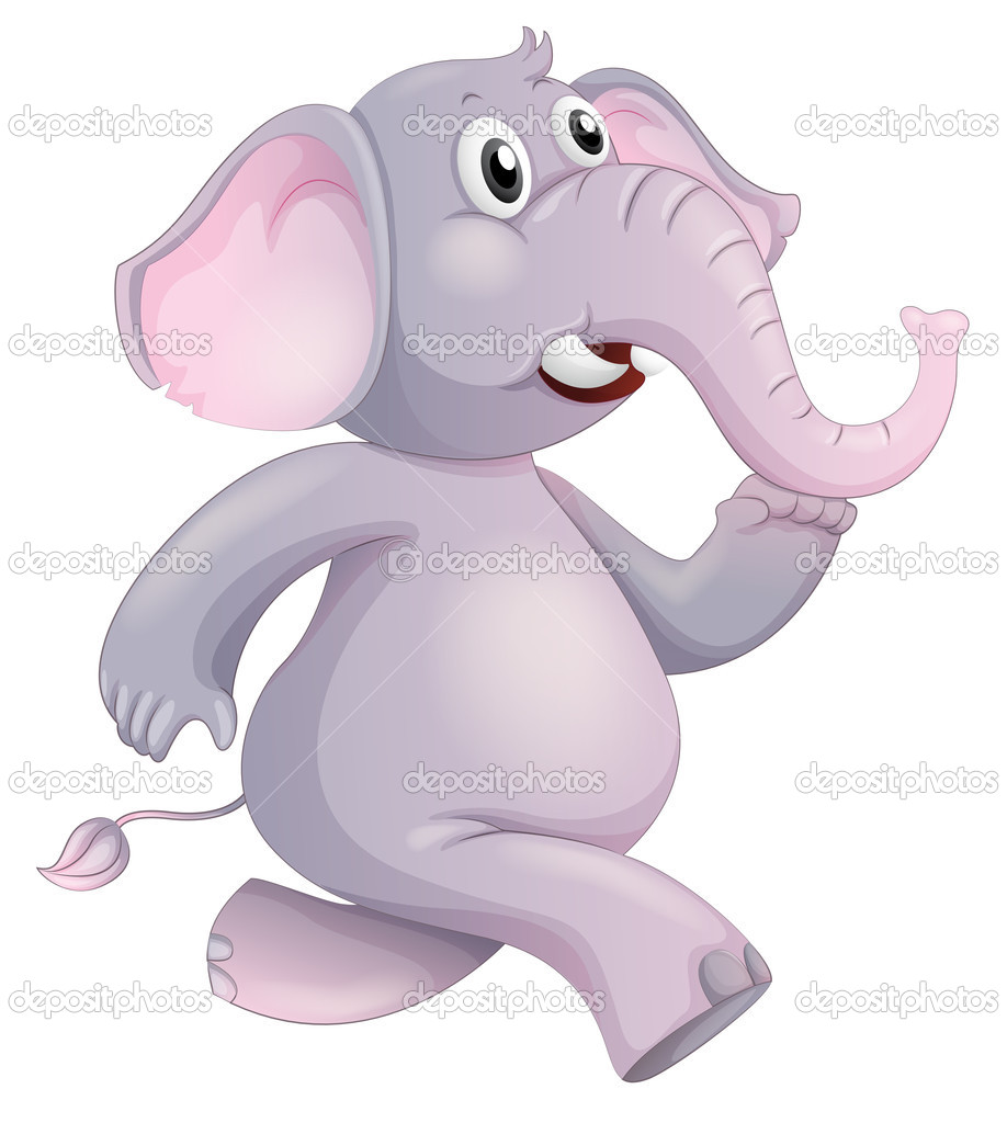 A running elephant — Stock Vector © interactimages #24928191