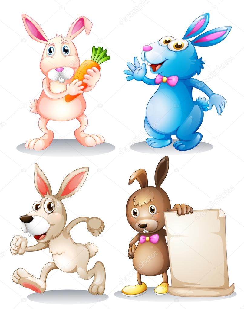 Four rabbits Stock Vector Image by ©interactimages #24930995