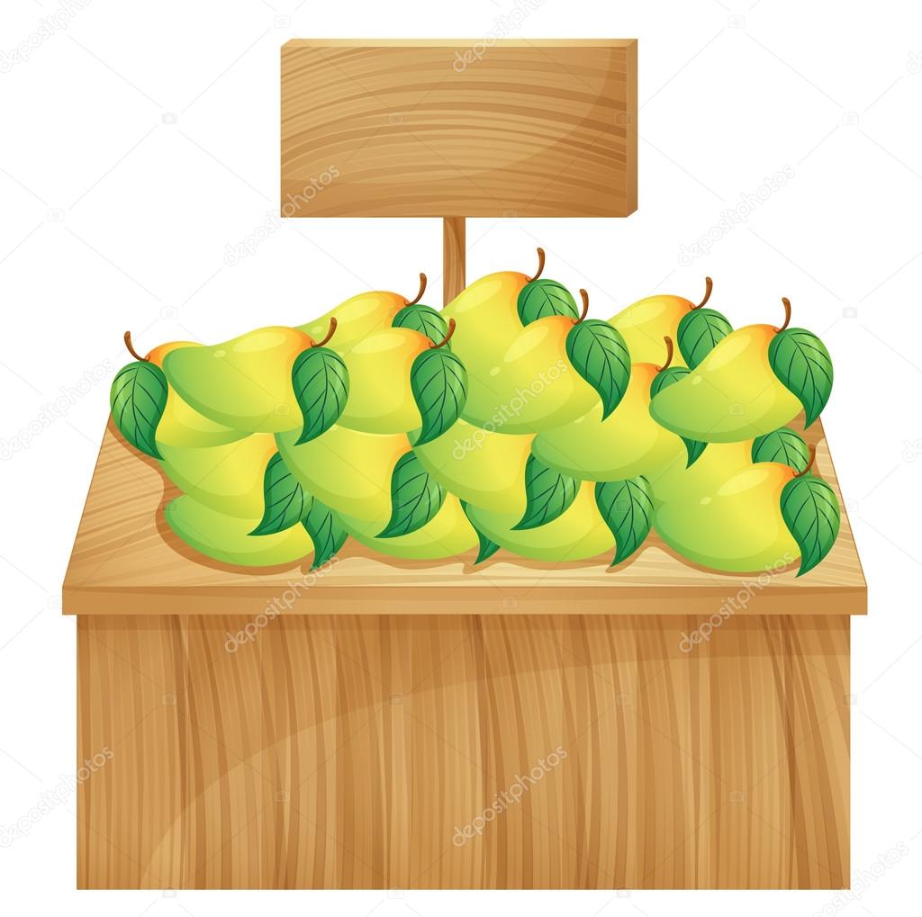 A mango stand with a wooden signboard Stock Vector Image by ...