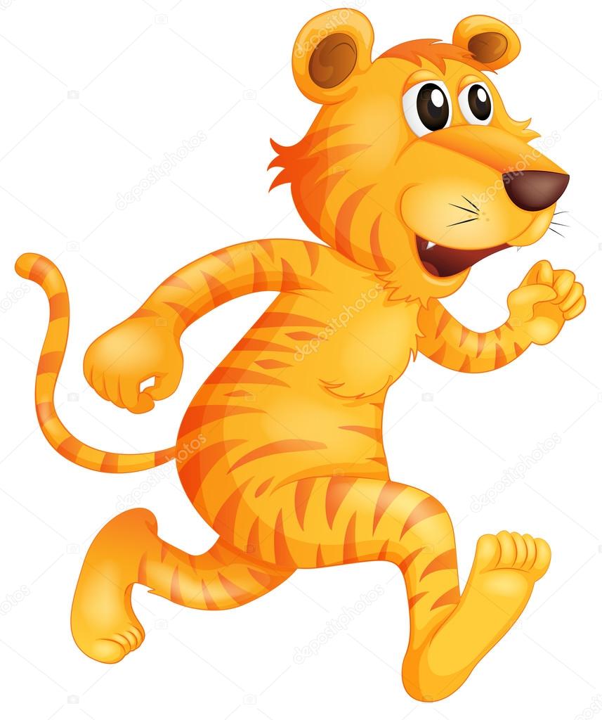 A young tiger running Stock Vector Image by ©interactimages #25967905