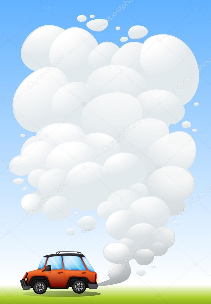 Huge smoke from the car Stock Vector by ©interactimages 26828555