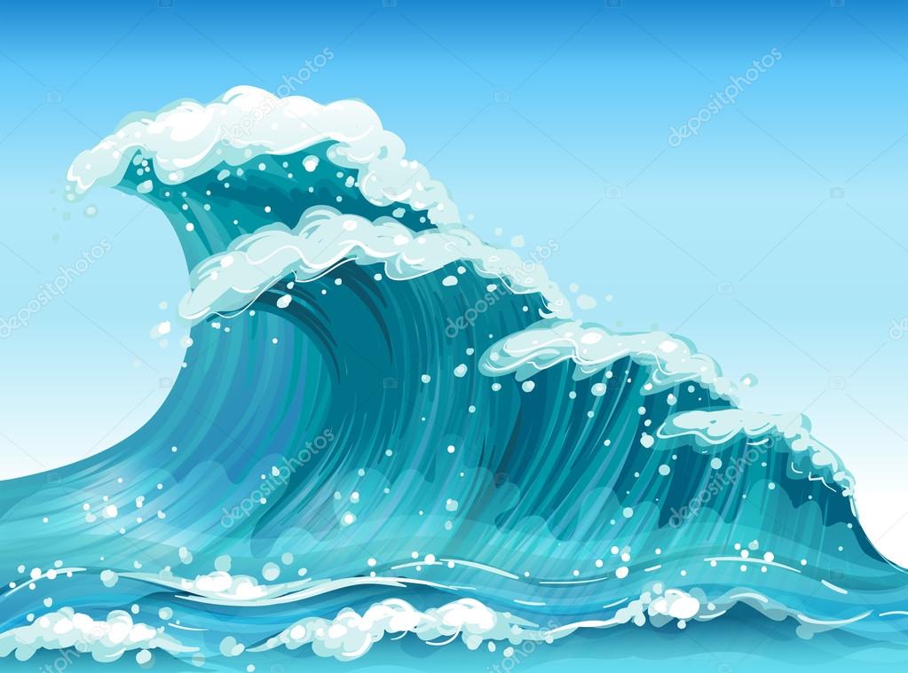 Big waves — Stock Vector © interactimages #26961257