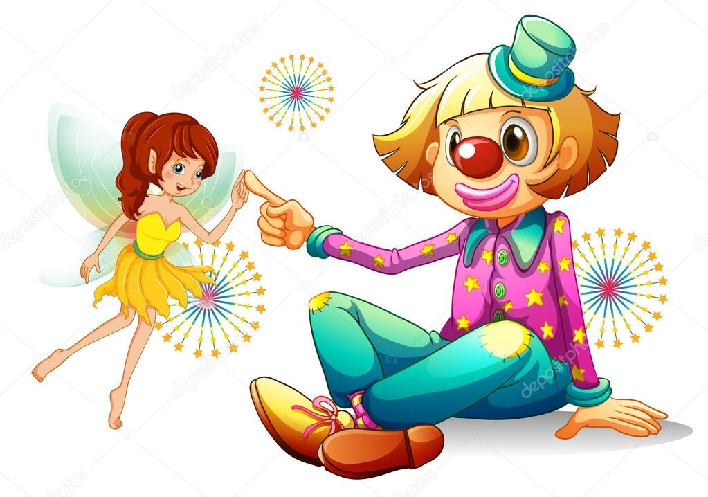 A fairy and a clown Stock Vector Image by ©interactimages #27916699