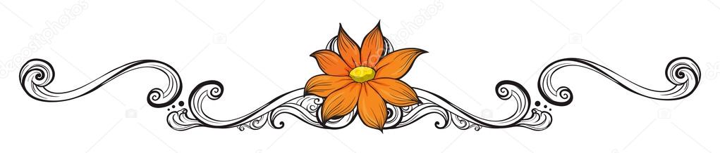 An orange flower border Stock Vector Image by ©interactimages #28833251