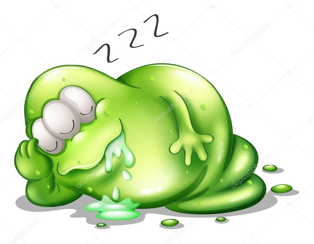 A greenslime monster sleeping Stock Vector Image by ©interactimages ...