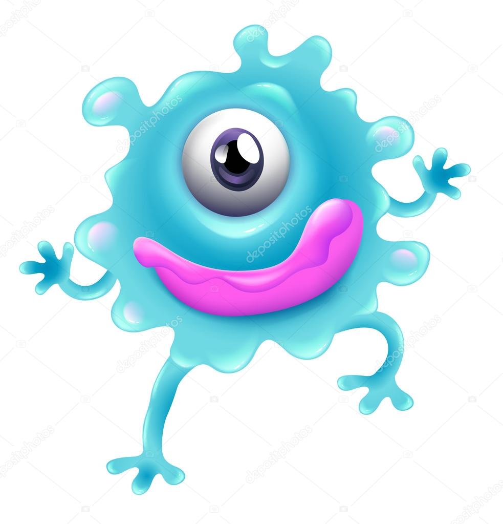 A one-eyed blue monster Stock Vector Image by ©interactimages #31342693