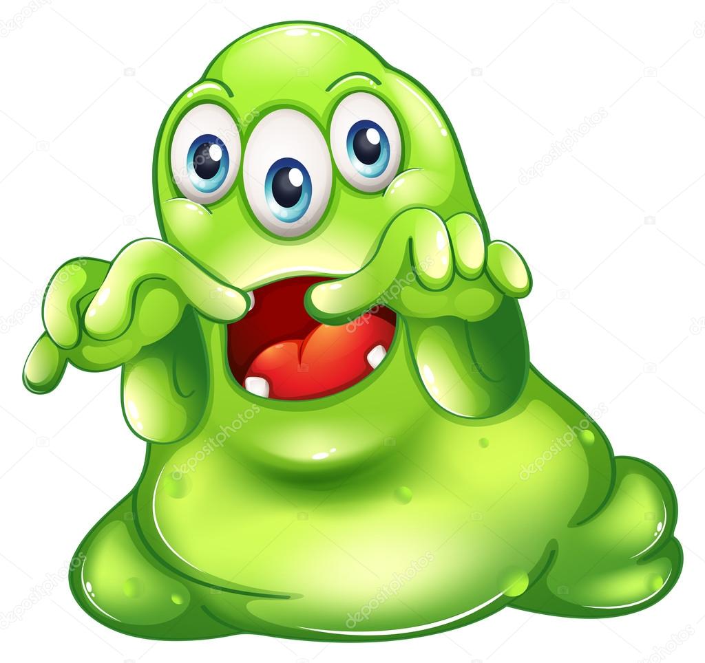 A green monster in horror Stock Vector by ©interactimages #31366253