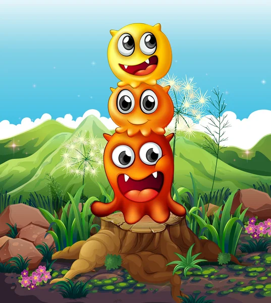 Stump monster vector illustration Vector Art Stock Images | Depositphotos