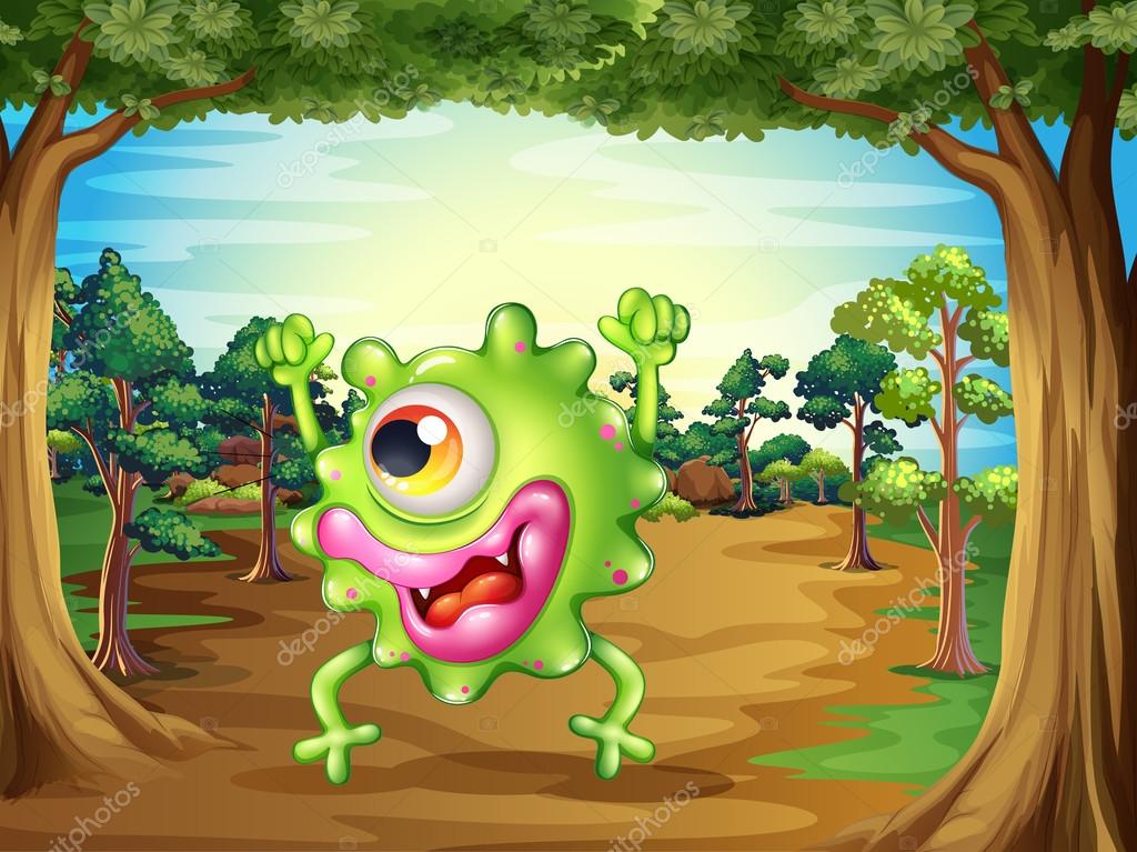 A monster lost in the forest Stock Vector by ©interactimages 32641295