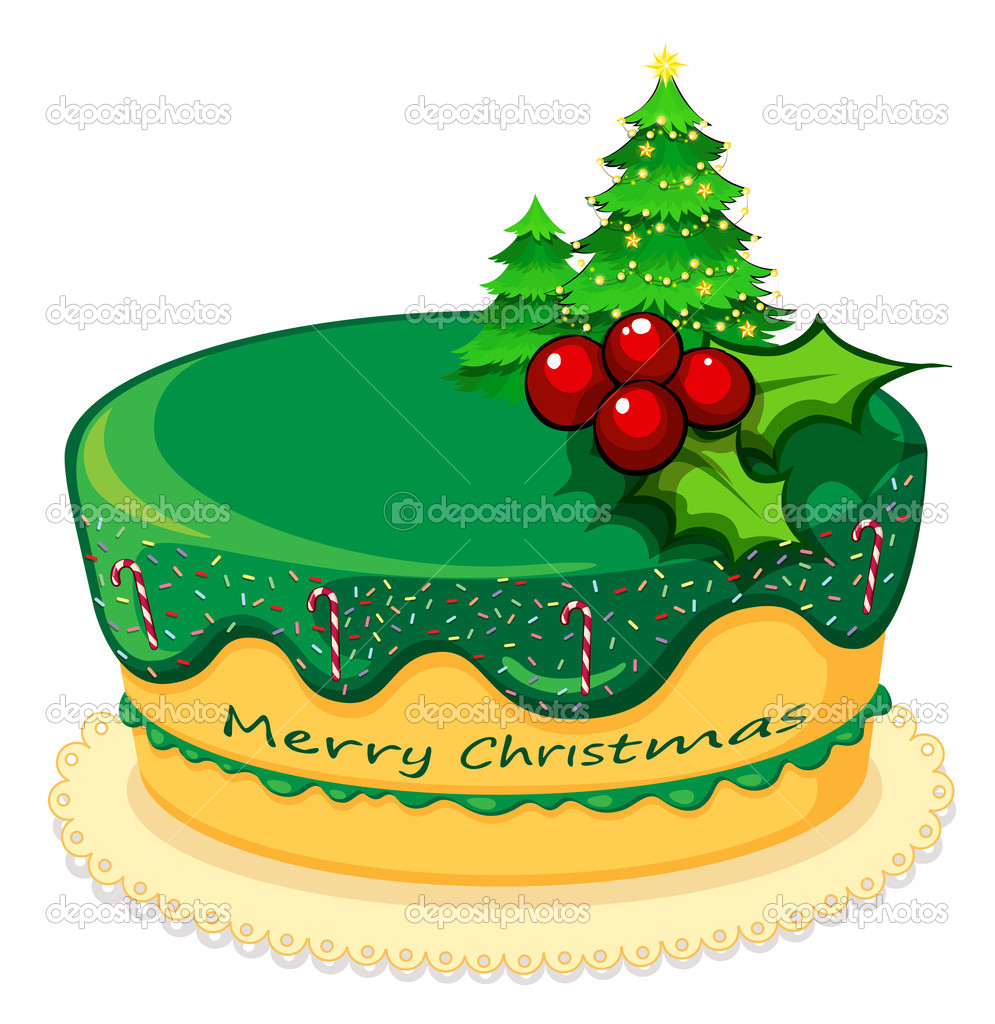 A cake for christmas Stock Vector Image by ©interactimages #34230879