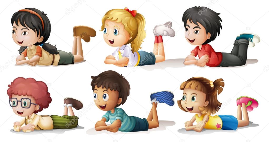 Six kids Stock Vector Image by ©interactimages #35713819