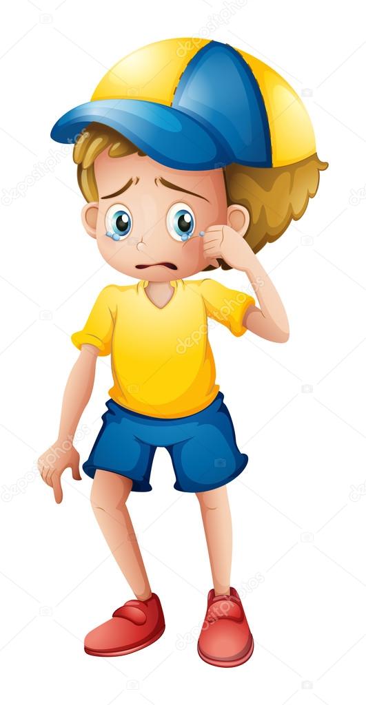 Un joven sollozando Vector de stock #43066125 de ©interactimages