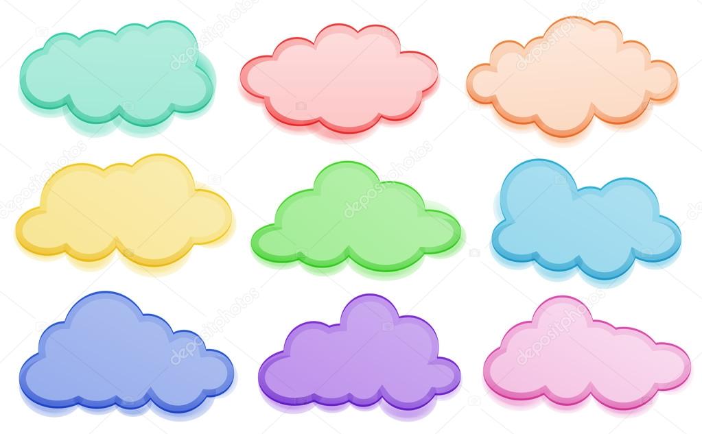 Colorful clouds — Stock Vector © interactimages #43066325