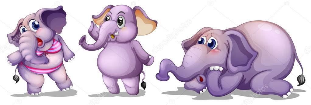 Three elephants Stock Vector Image by ©interactimages #43066611