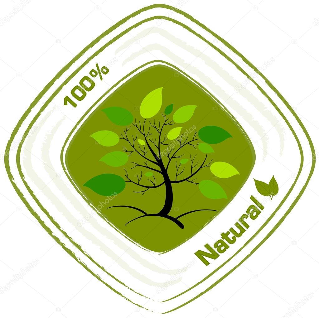 A natural label design Stock Vector by ©interactimages 43545077