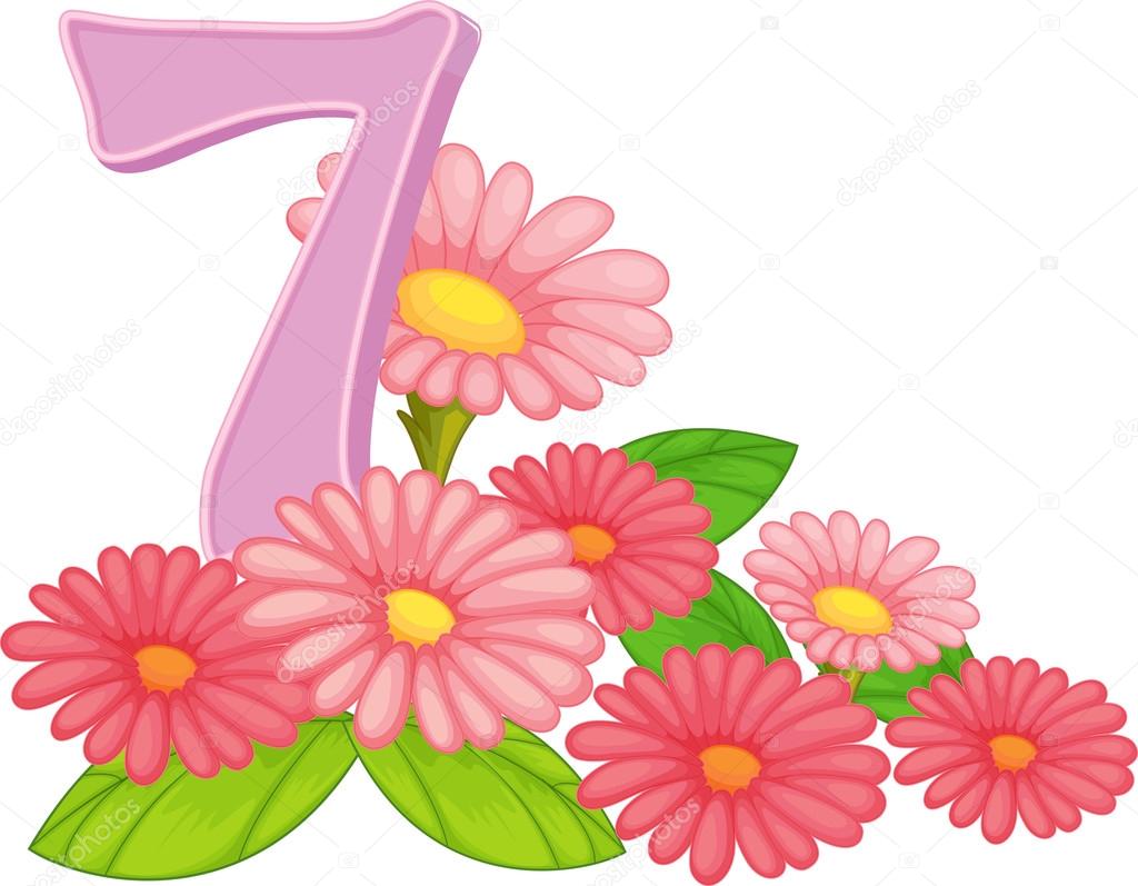 Seven blooming flowers Stock Vector Image by ©interactimages #44007509