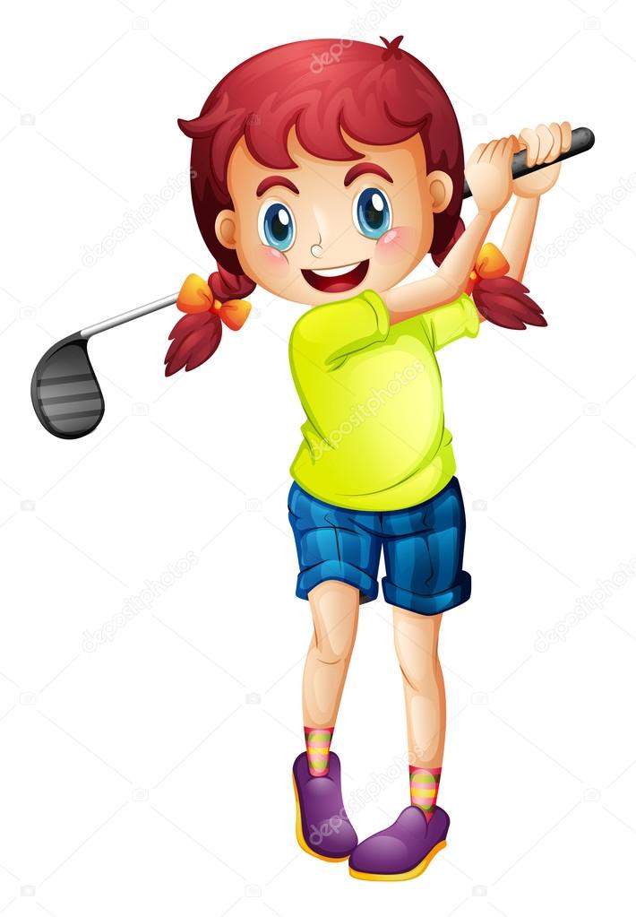 Girl Golf Clip Art