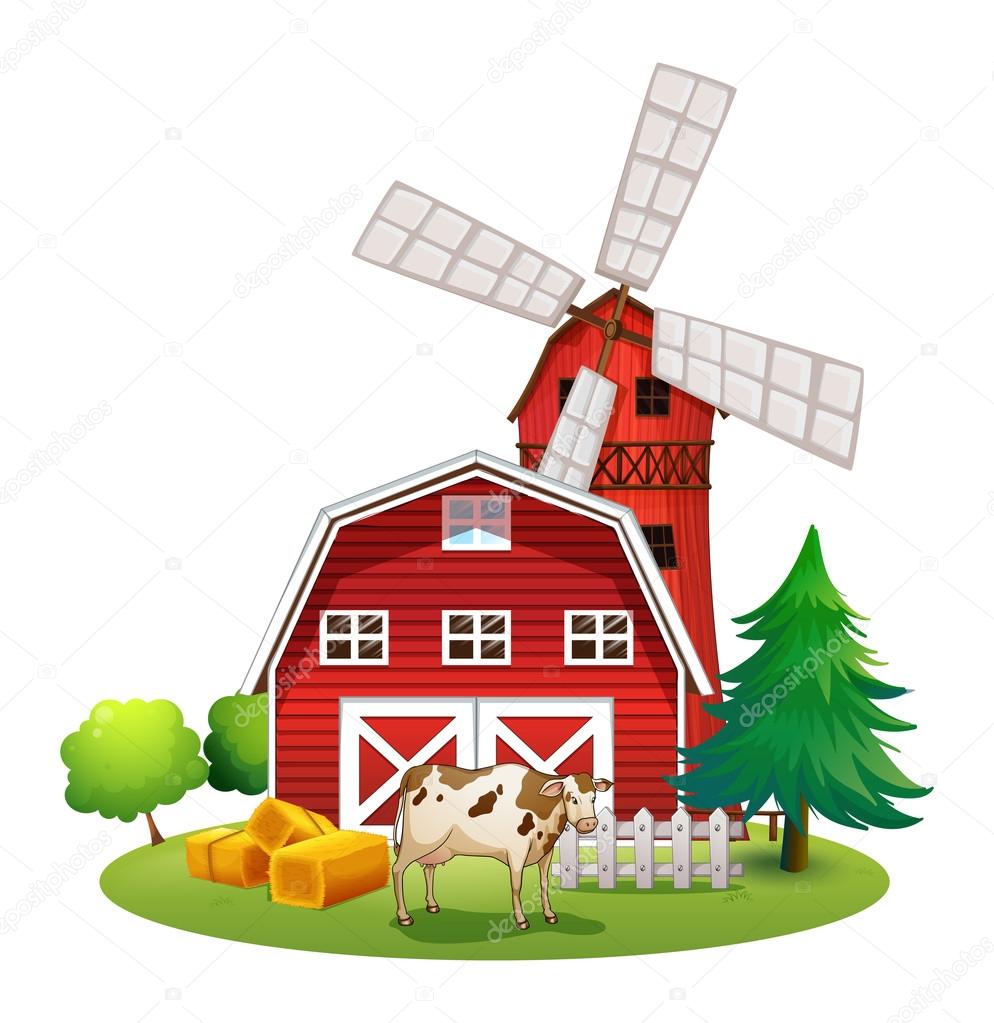 A red barnhouse at the farm Stock Vector Image by ©interactimages #49029073