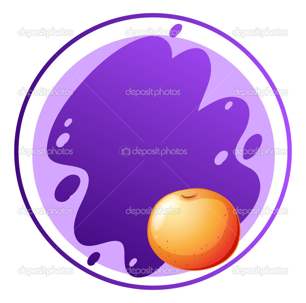 An empty template with an orange Stock Vector by ©interactimages 49029257