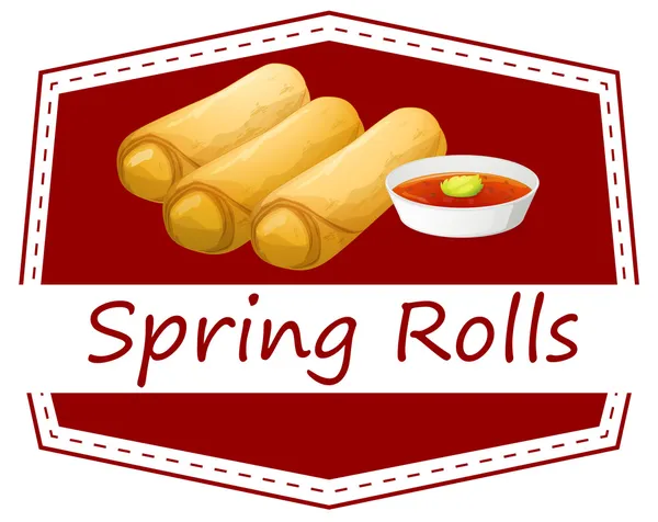 Spring rolls Vector Art Stock Images | Depositphotos