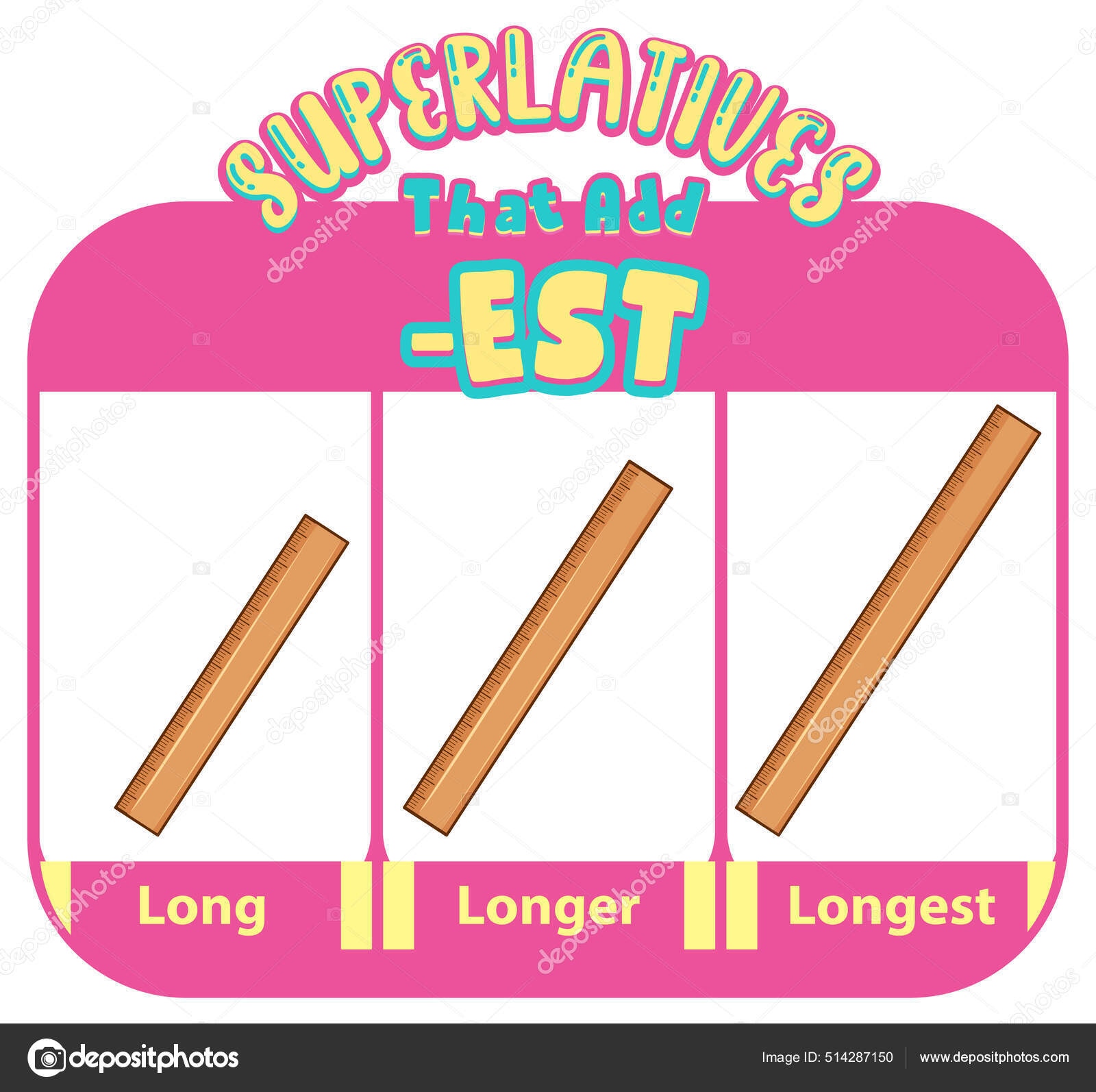 Image vectorielle Adjectifs Comparatifs Superlatifs Pour L'illustration ...