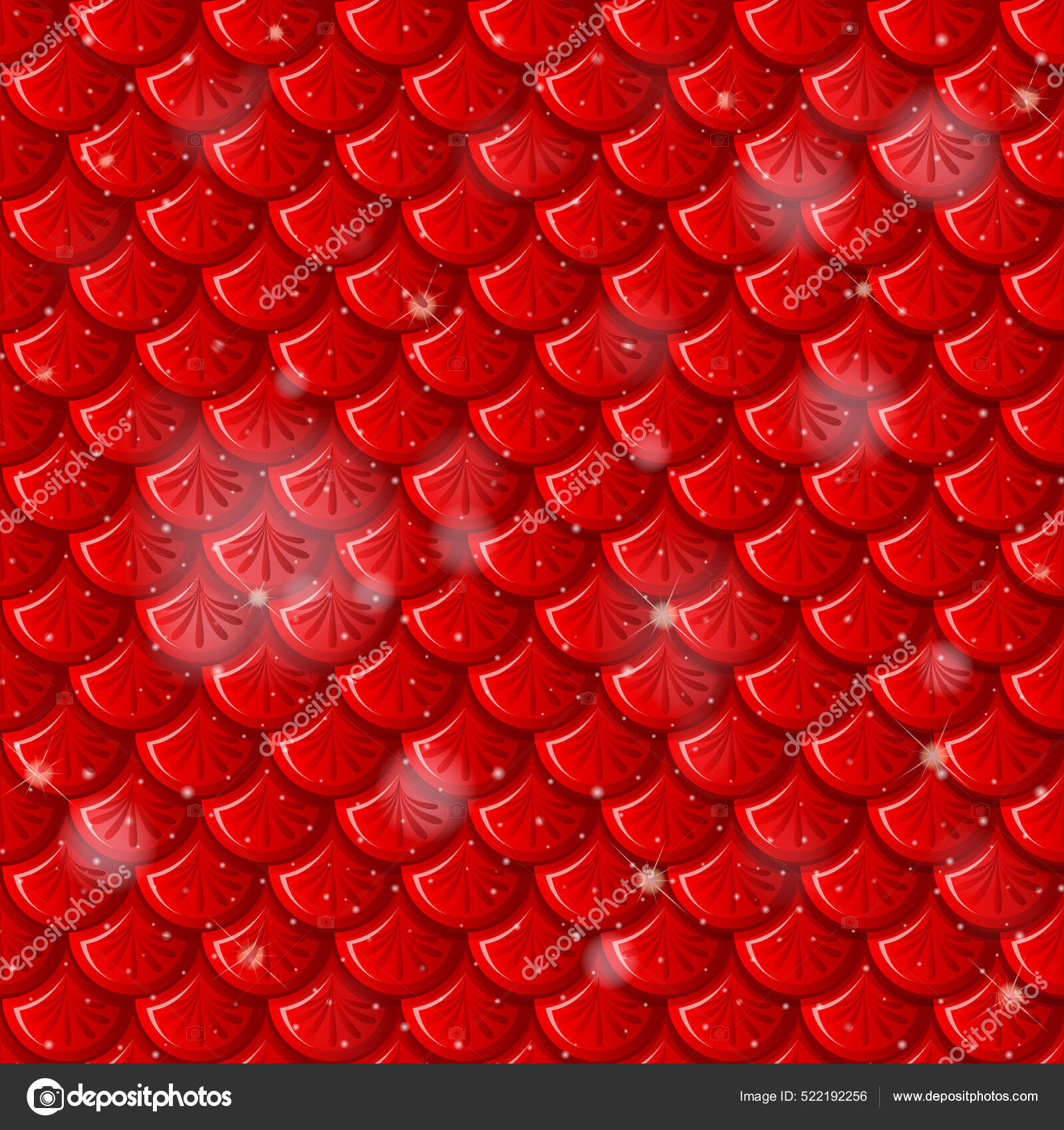 Fish Scale Seamless Pattern Background Illustration Stock Vector Image ...