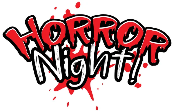 Night Dread Word Creepy Logo Halloween Illustration Stock Vector by ...