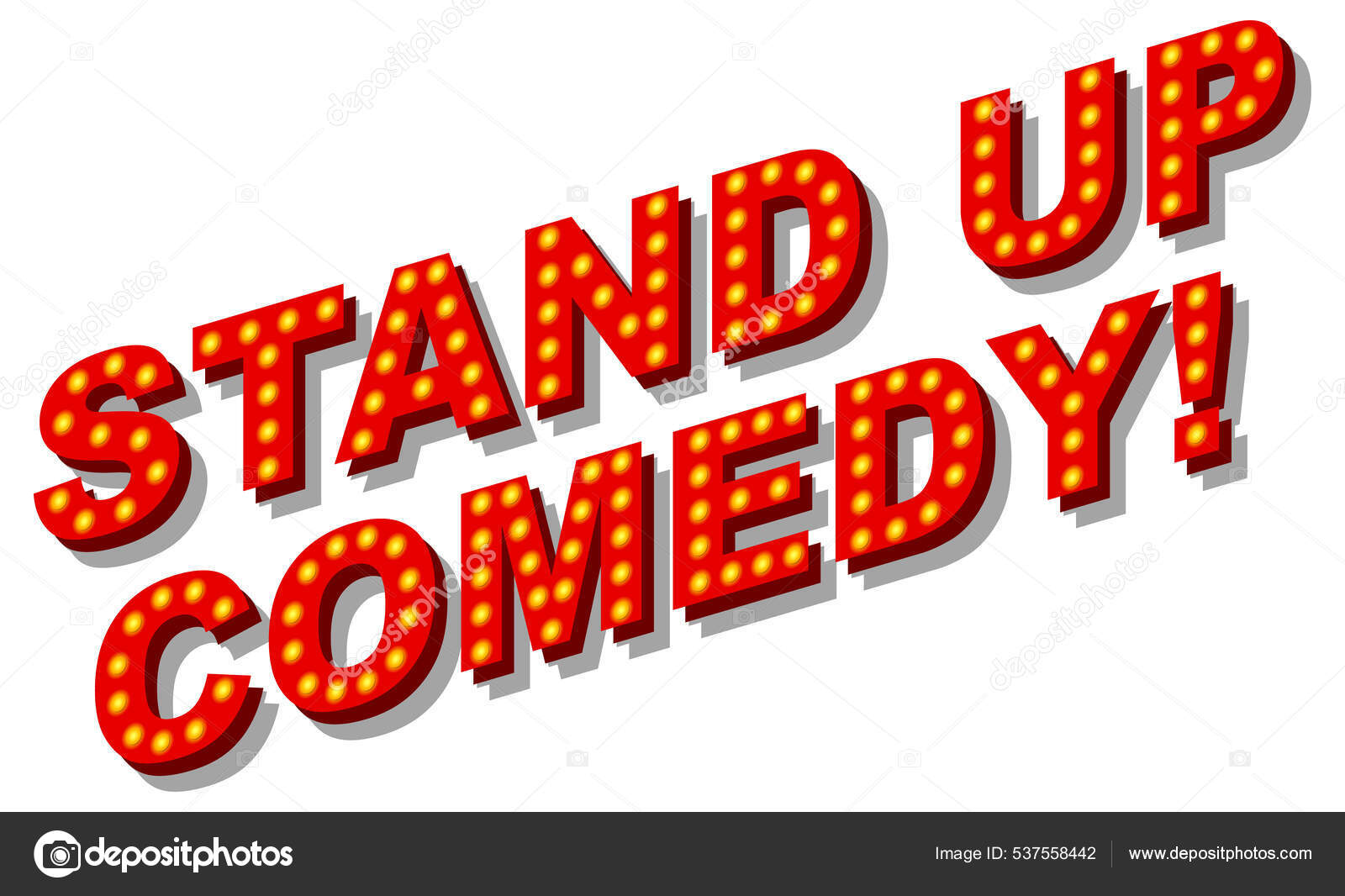 Stand Comedy Diseño Banner Ilustración Vector de stock por ...