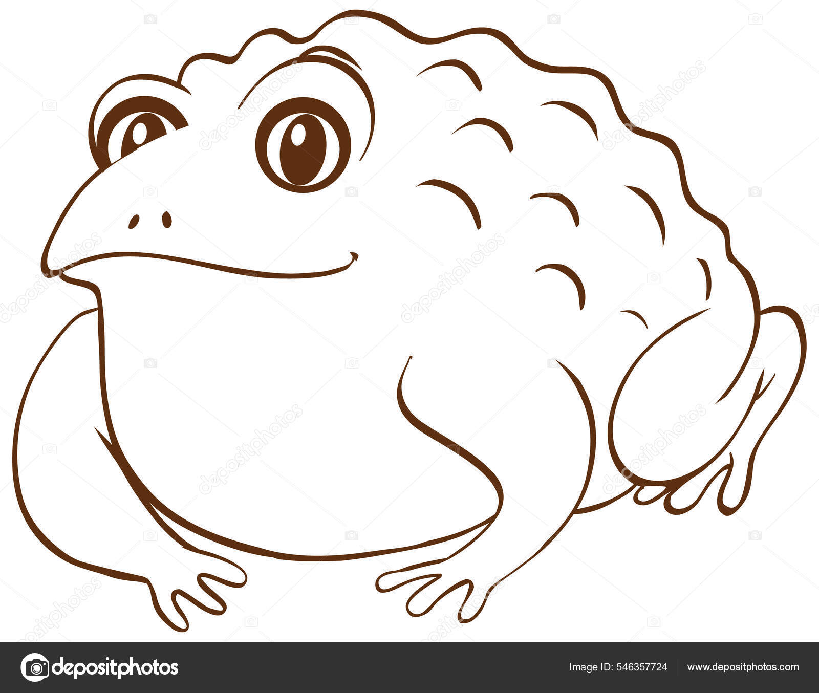 Frog Doodle Simple Style White Background Illustration Stock Vector by ...