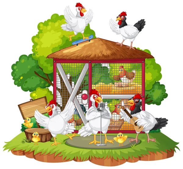 Chicken coop cartoon Stock Photos, Royalty Free Chicken coop cartoon ...