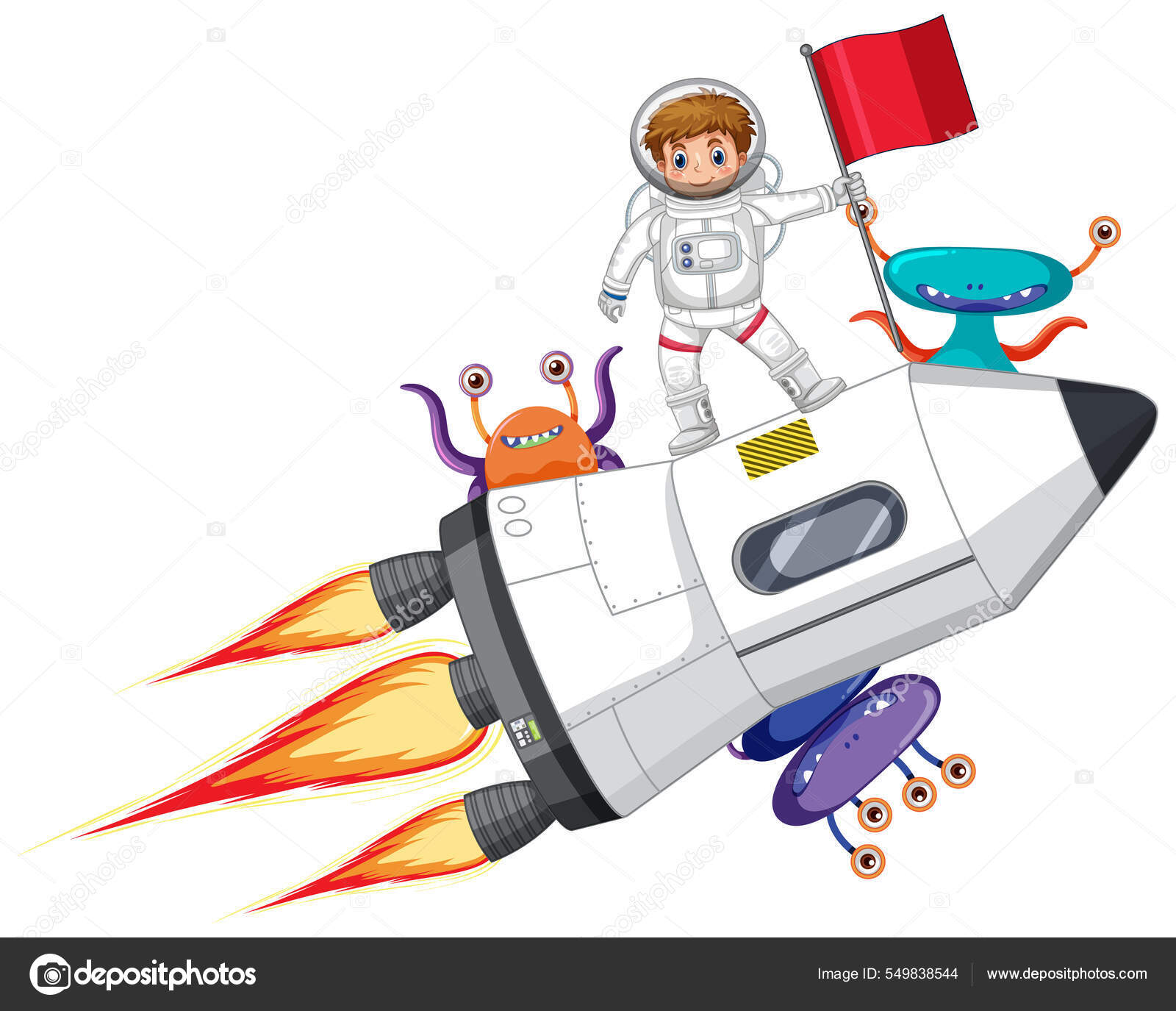 Astronauta Con Transbordador Espacial