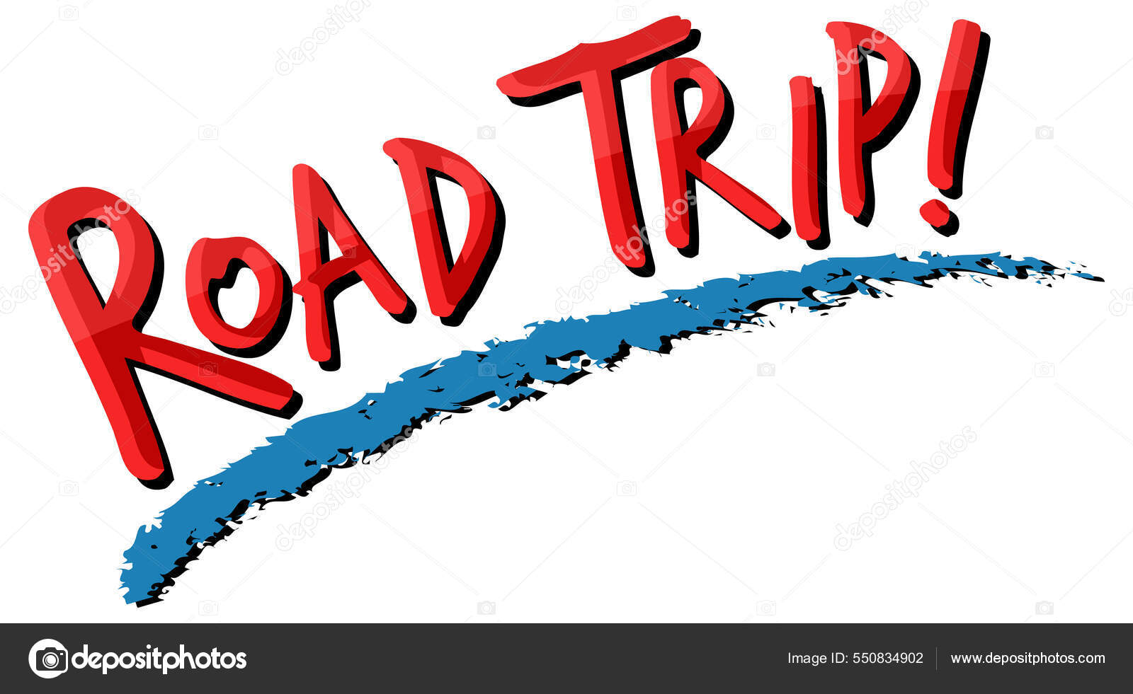 Road Trip Text Icon White Background Illustration Stock Vector by ...