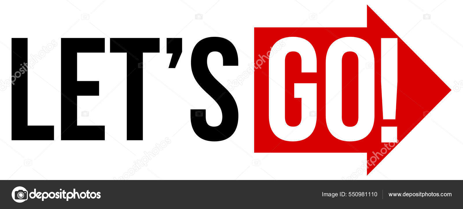 Vamos Icono Texto Ilustración Fondo Blanco Vector de stock #550981110 ...