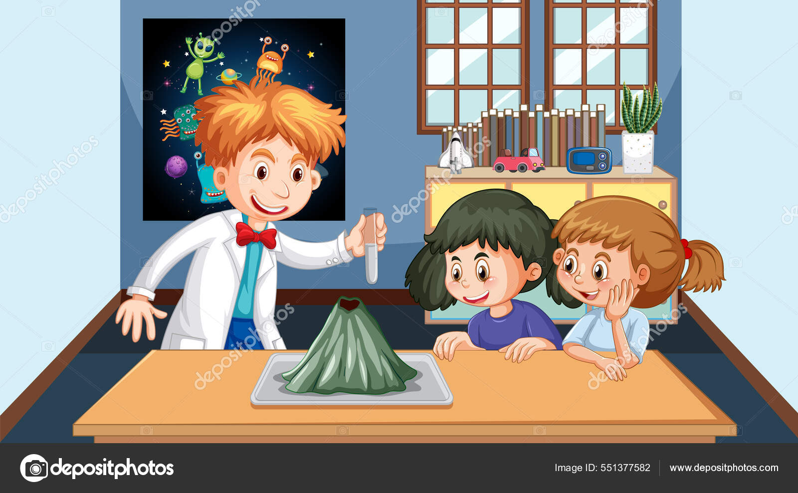 Dibujo Animado De Aula De Ciencias La Gran Historia De Las Ciencias