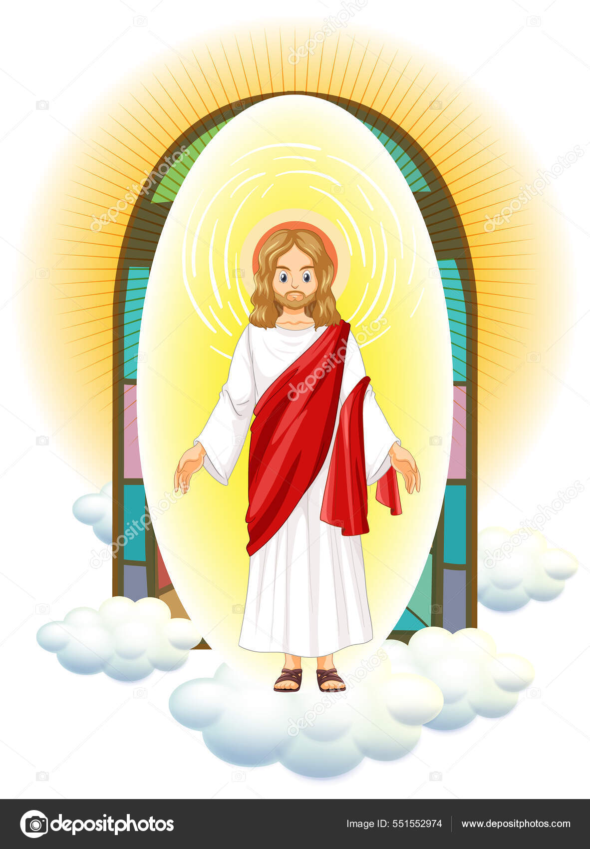 Jesus Christ Character Cartoon Style Illustration Stock Vector Image by ...