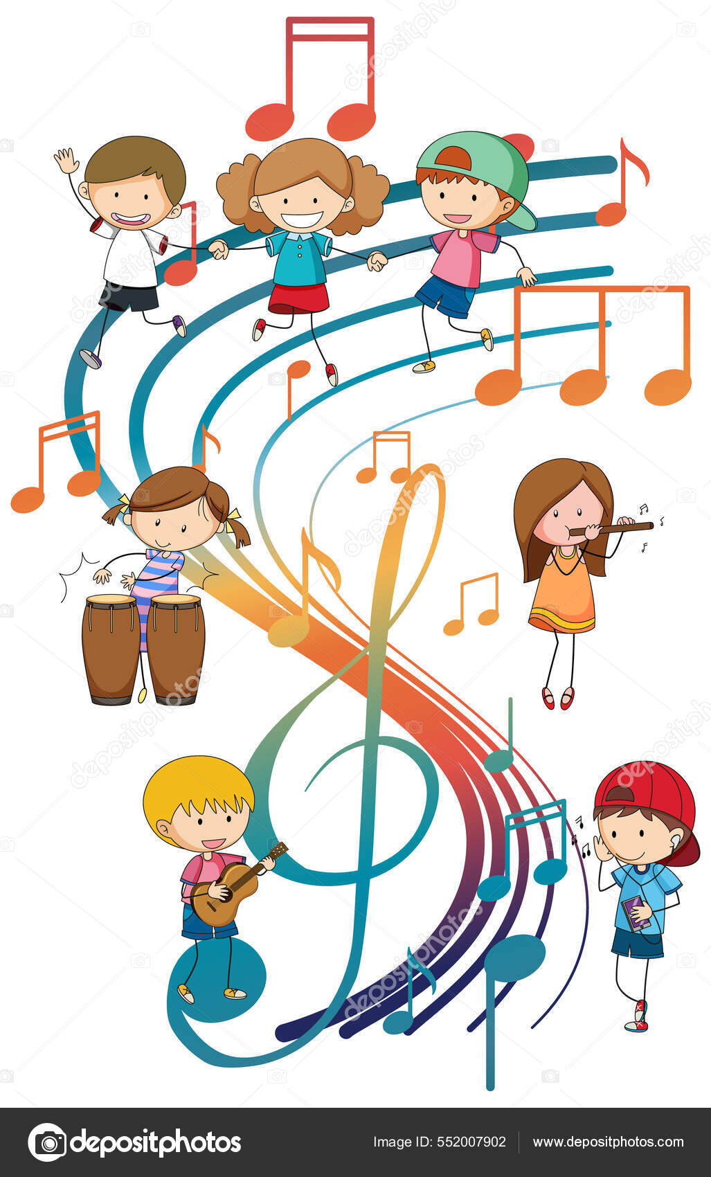 Kids Music Notes Clipart