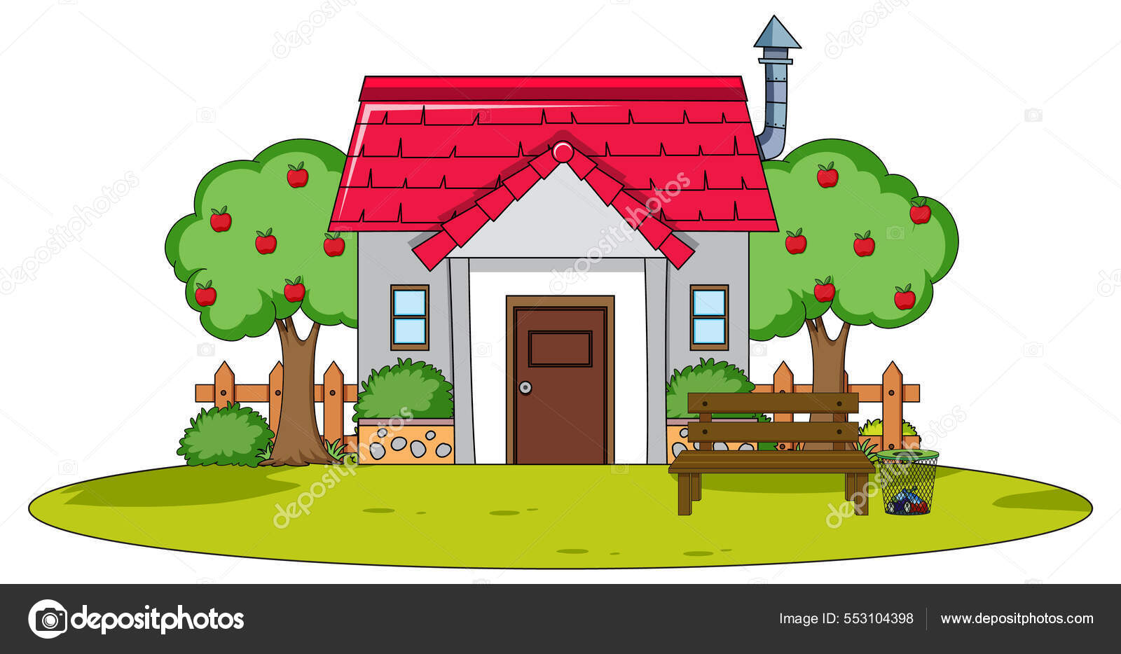 Ilustrasi Desain Kartun Rumah Doodle Vektor Stok oleh ©interactimages ...
