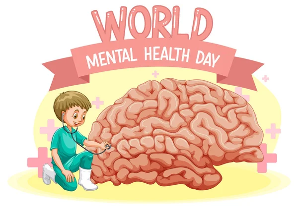 Poster Design Mental Health Day Illustration Stock Vector By