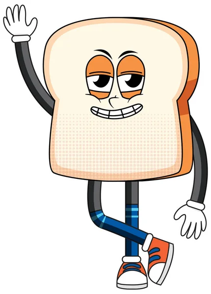 Bread Cartoon Character White Background Illustration Stock Vector by ...