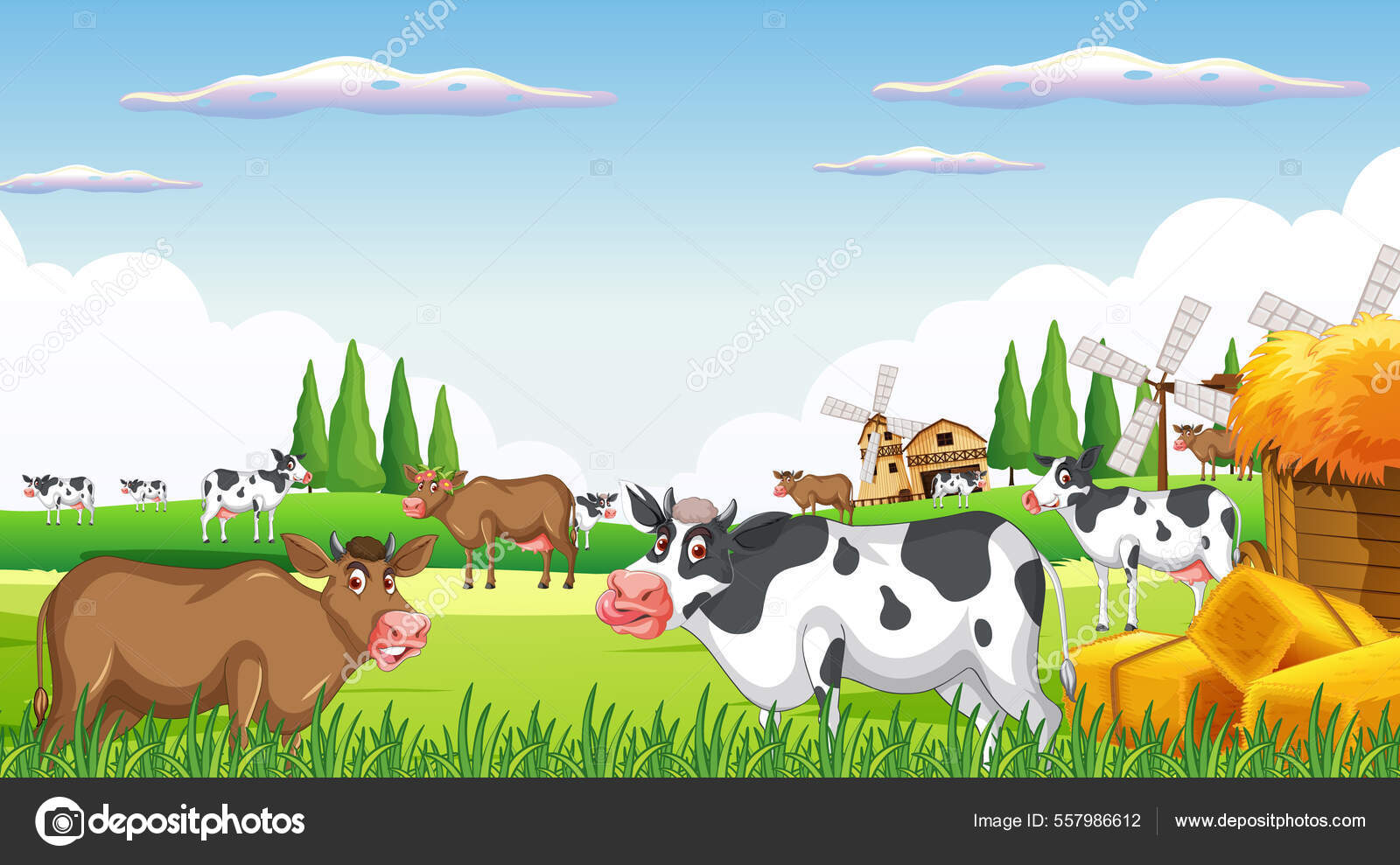 Cow Shed Clipart