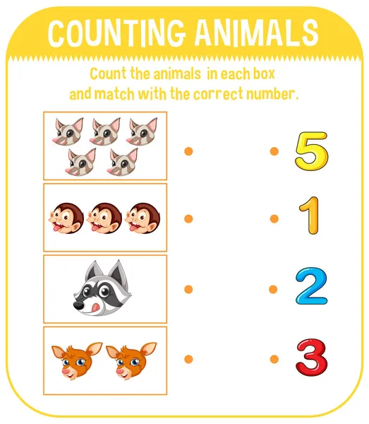 7,132,791 Counting animals cartoon game Vector Images | Depositphotos