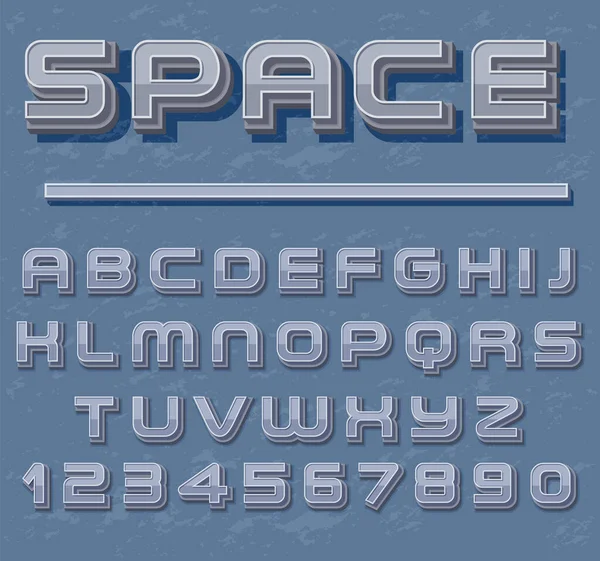 Set English Alphabet Space Font Space Background Illustration Stock ...